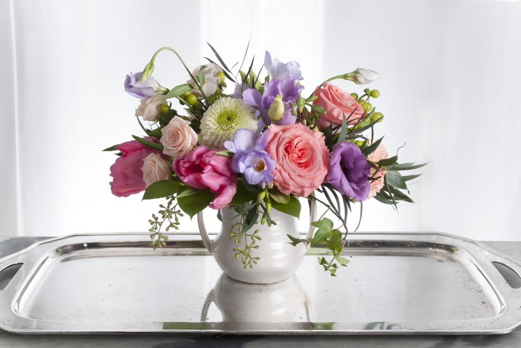 TORI Colorful Fresh Spring Flowers in Ceramic Pot - Robin Wood Flowers